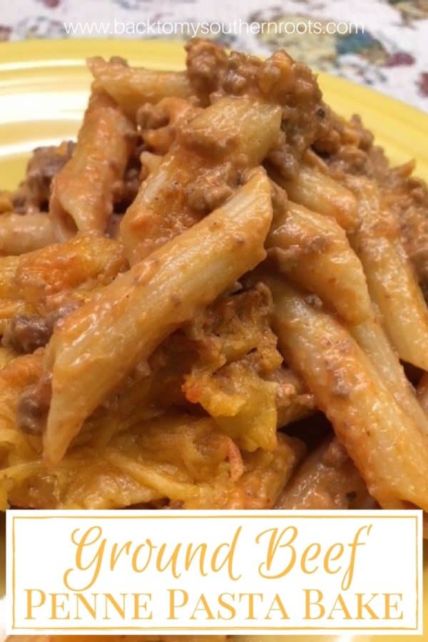 Easy Ground Beef Penne Pasta Bake