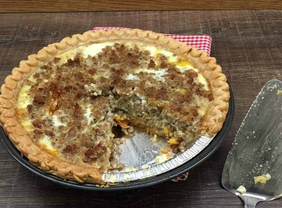 Easy Southern Cheesy Sausage Breakfast Quiche Recipe - Back To My ...