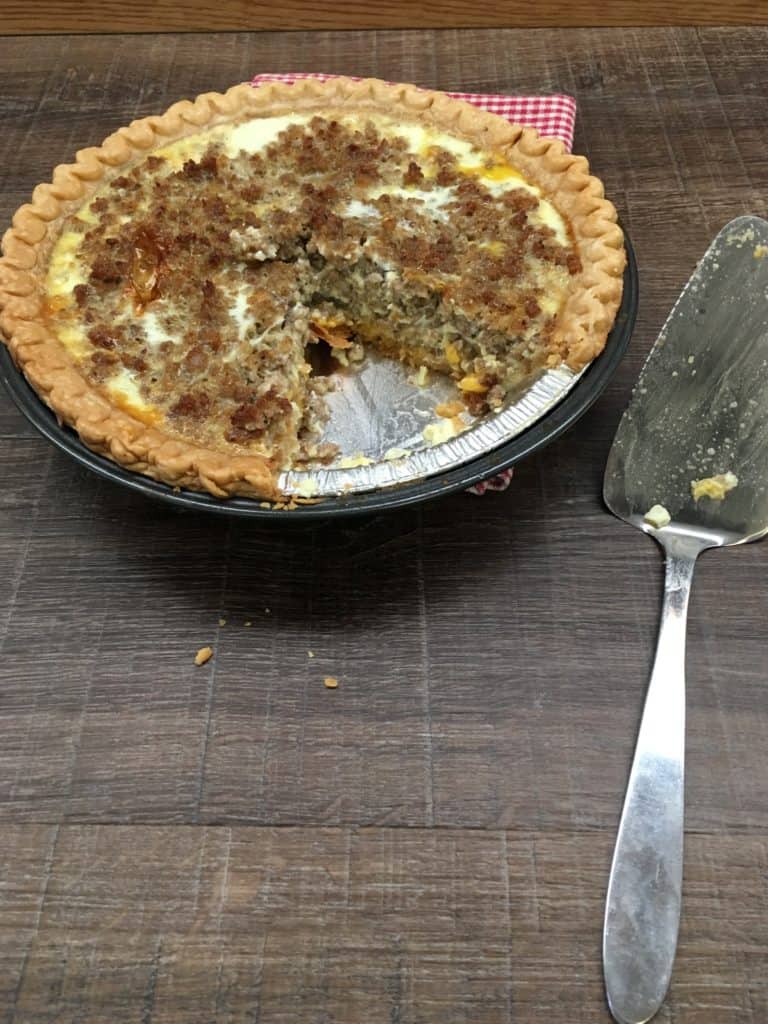 Easy Southern Cheesy Sausage Breakfast Quiche Recipe - Back To My ...