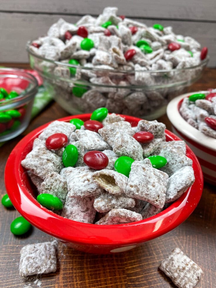 Christmas Chocolate Puppy Chow aka Muddy Buddies - Back To My Southern ...