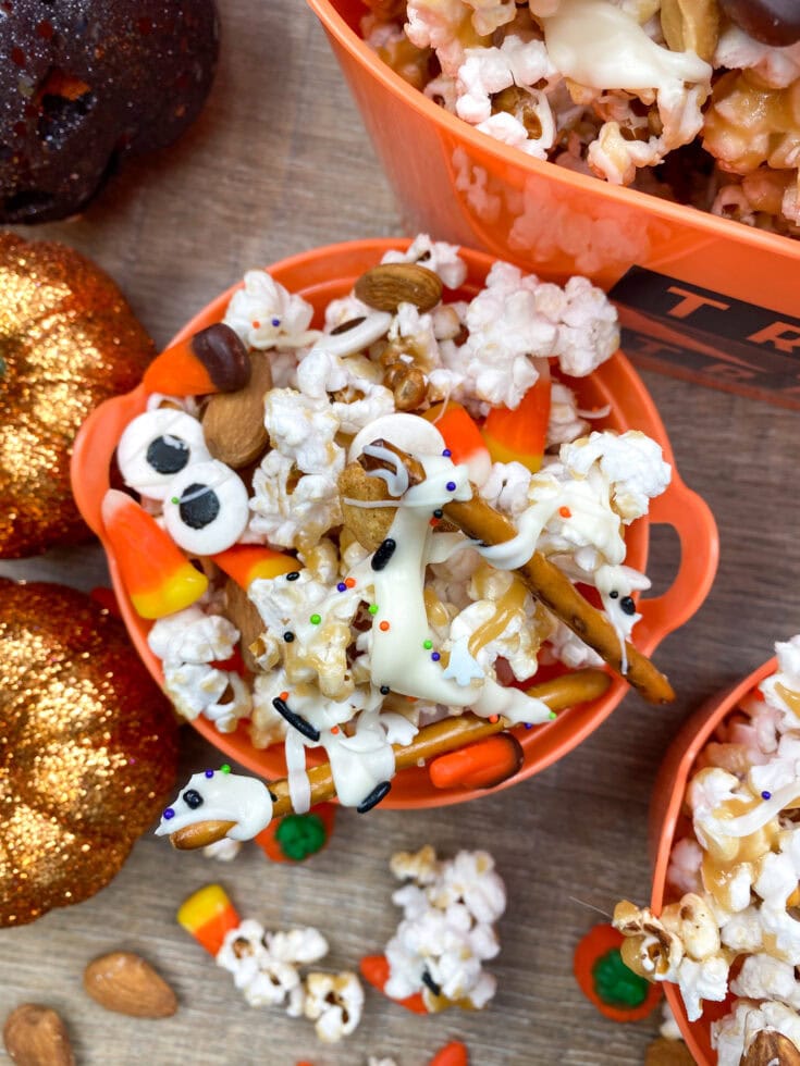 Halloween Caramel Popcorn Munch Recipe - Back To My Southern Roots