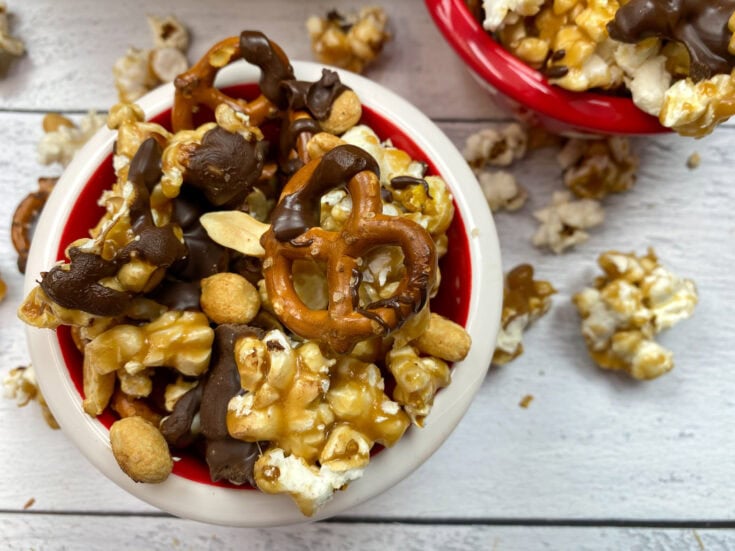 The Best Caramel Chocolate Popcorn Recipe - Back To My Southern Roots
