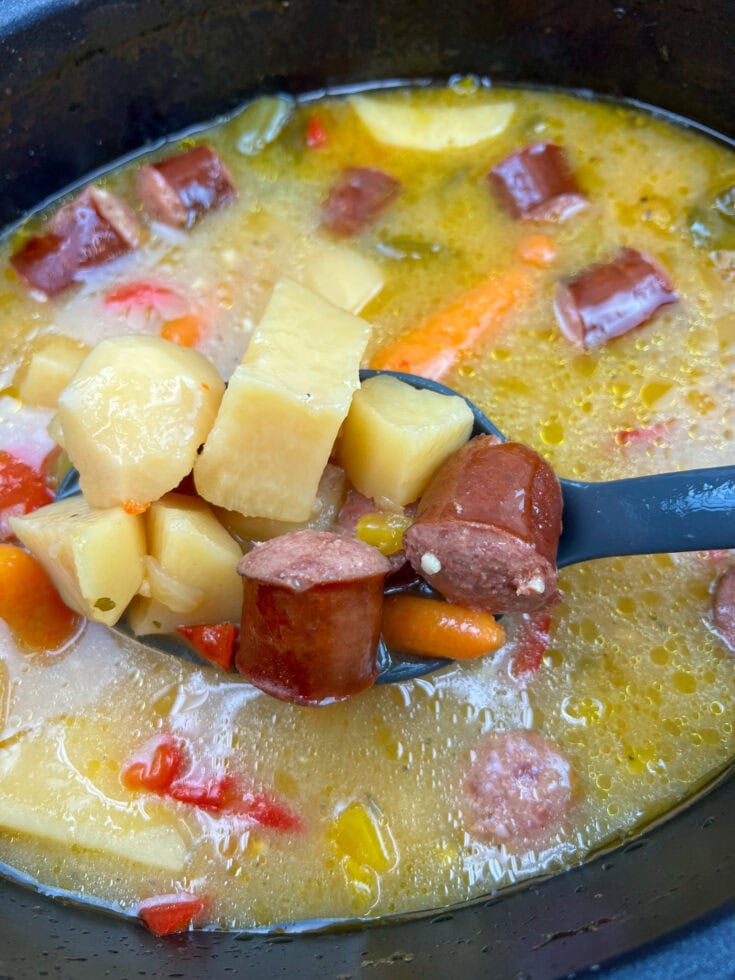 Slow Cooker Smoked Sausage And Potato Soup Back To My Southern Roots