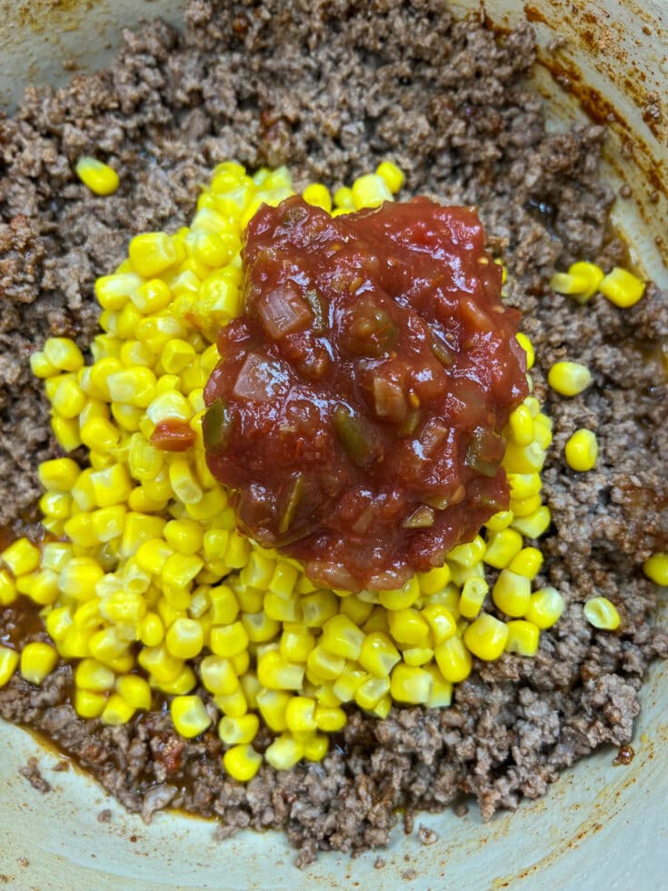 Easy Mexican Ground Beef Casserole Recipe - Back To My Southern Roots
