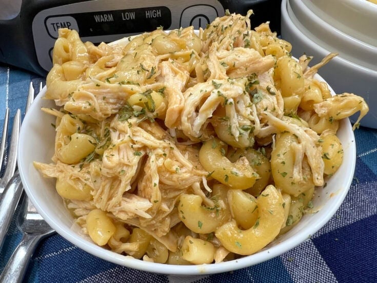 Easy Slow Cooker Chicken And Pasta - Back To My Southern Roots