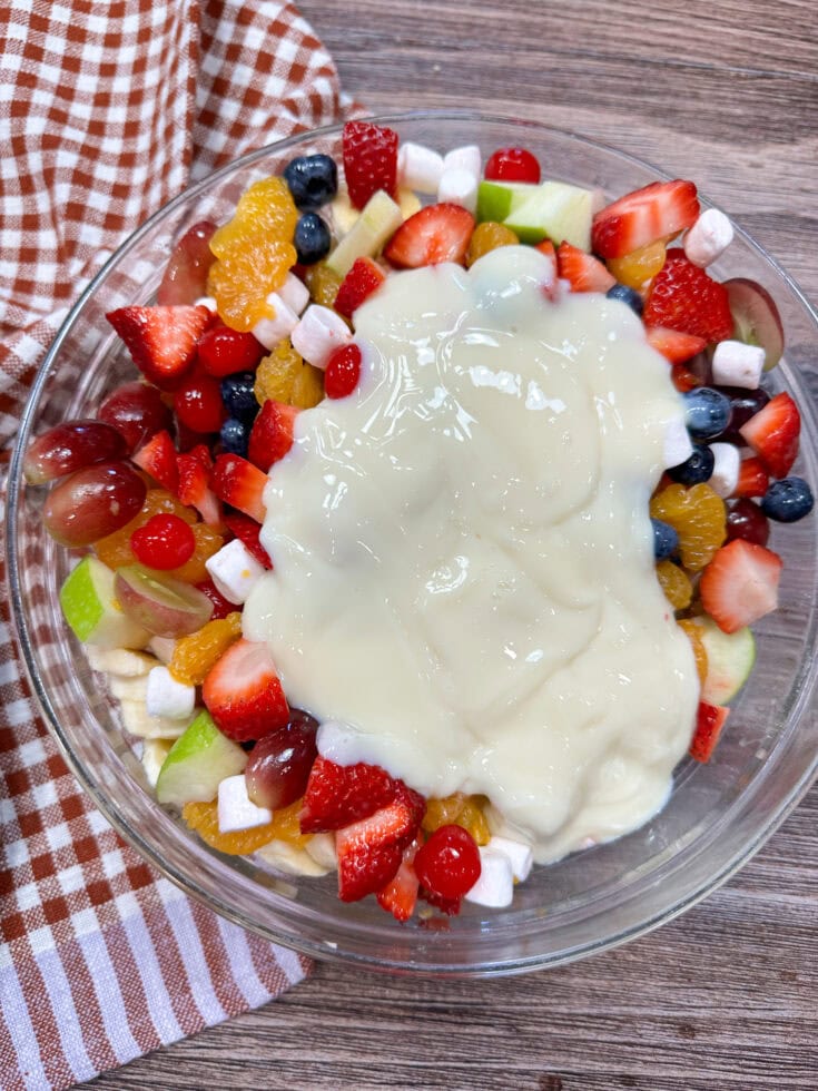 How to Make Fruit Salad With Condensed Milk - Back To My Southern Roots