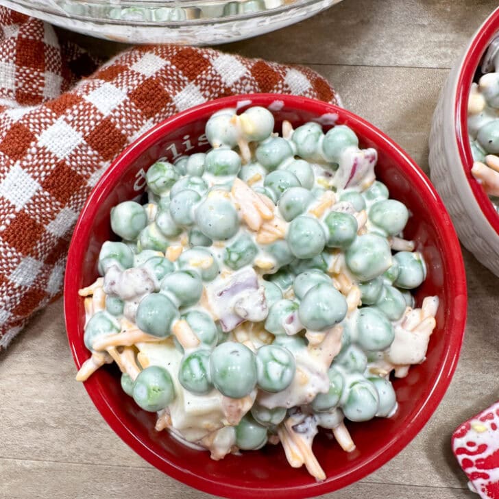 Easy Old Fashioned English Pea Salad - Back To My Southern Roots