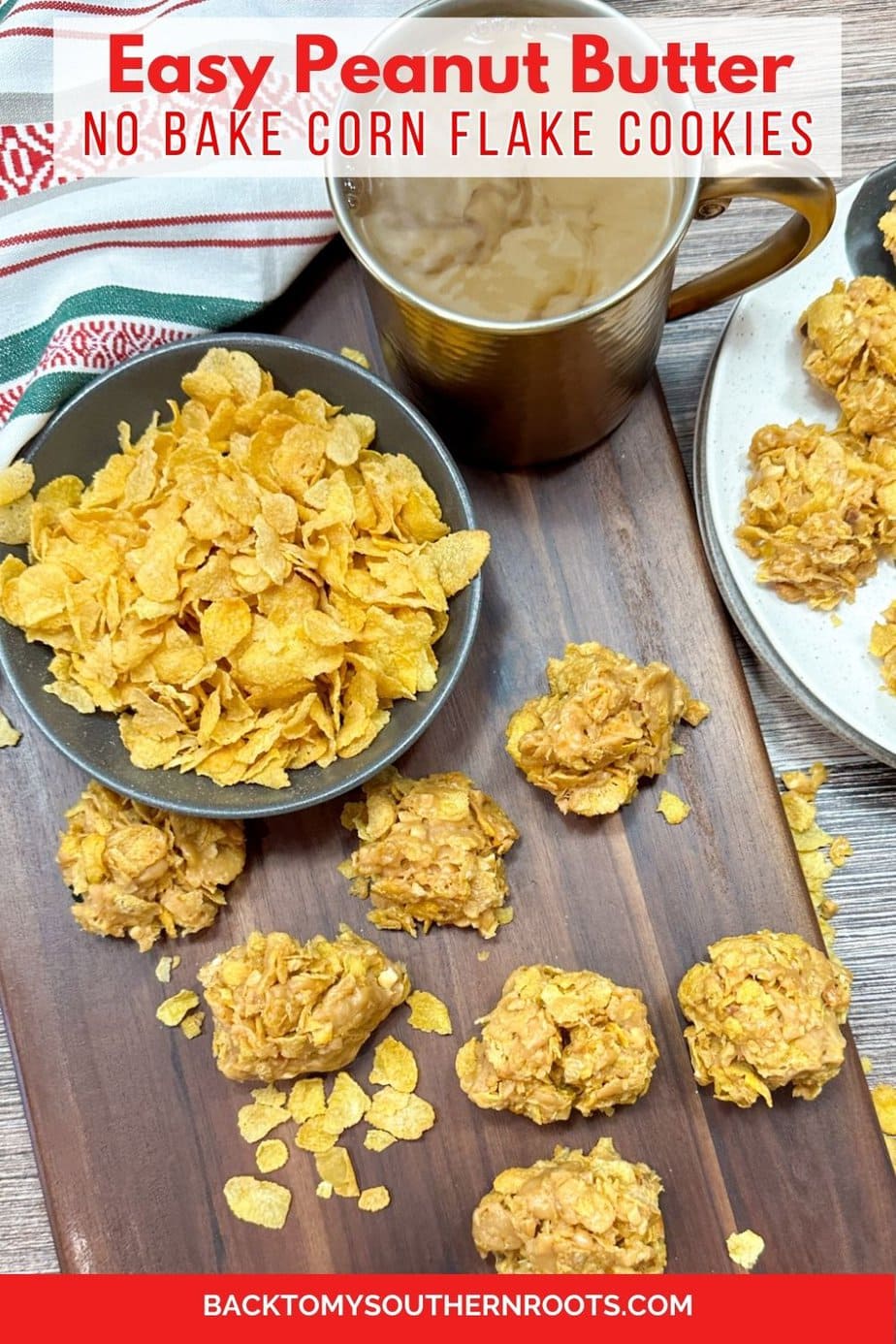 Easy No Bake Peanut Butter Corn Flake Cookie Recipe - Back To My ...