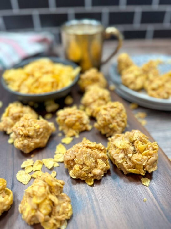 Easy No Bake Peanut Butter Corn Flake Cookie Recipe - Back To My ...