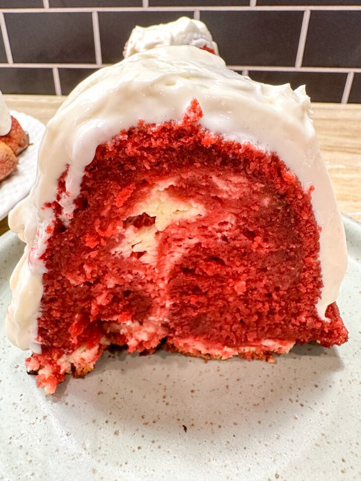 Red Velvet Pound Cake With Cream Cheese Filling - Back To My Southern Roots