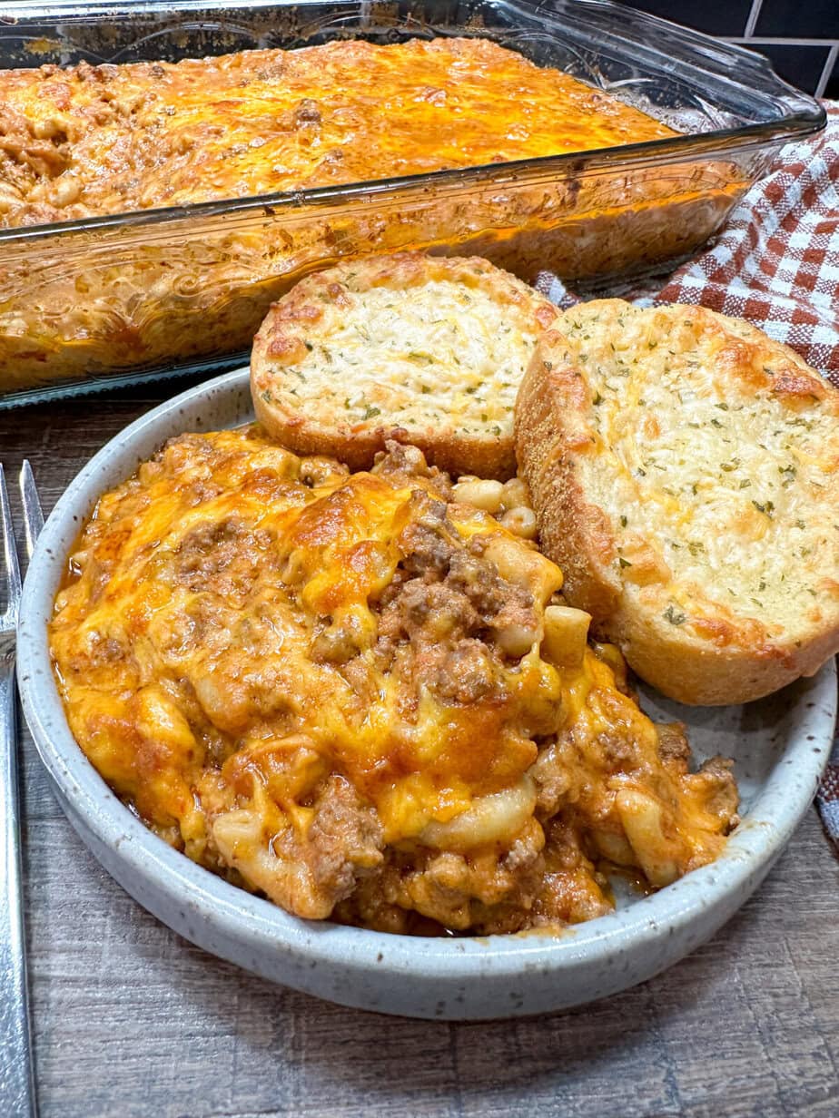 Easy Cheesy Old Fashioned Hamburger Casserole - Back To My Southern Roots