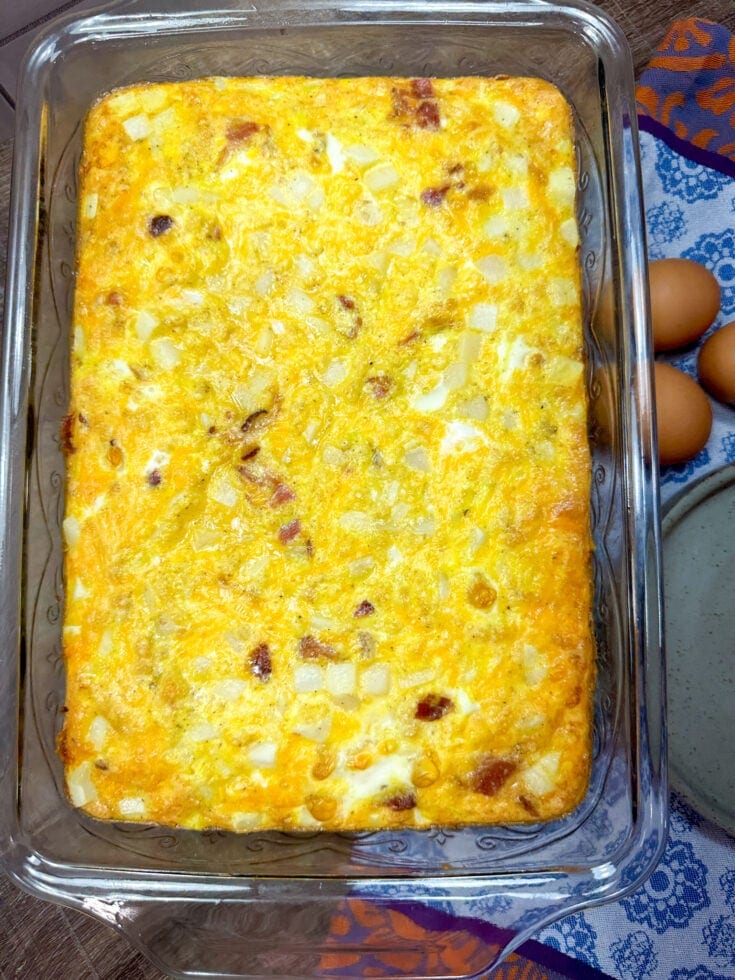 Easy Cheesy Egg Breakfast Casserole With Potato - Back To My Southern Roots