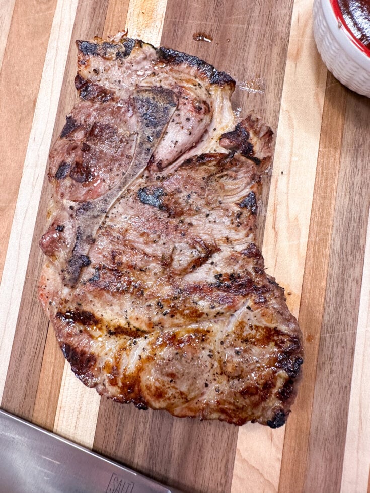 Easy And Tender Grilled Pork Shoulder Steak - Back To My Southern Roots