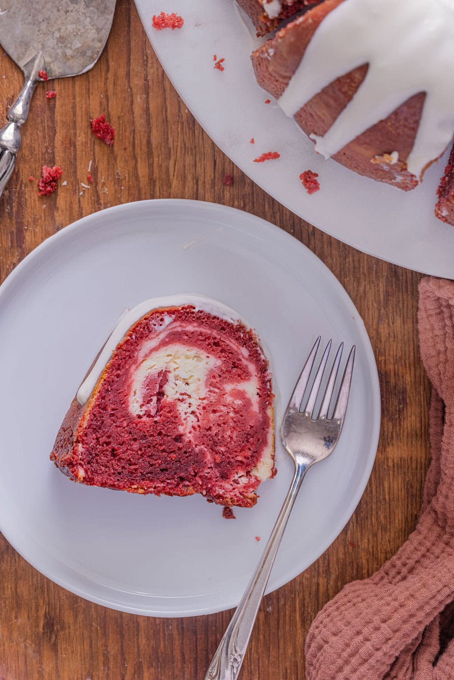 Red Velvet Pound Cake With Cream Cheese Filling - Back To My Southern Roots