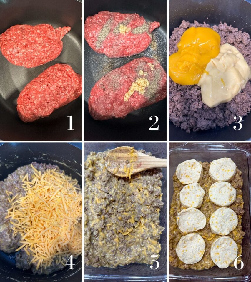 Easy Ground Beef Casserole With Biscuits - Back To My Southern Roots