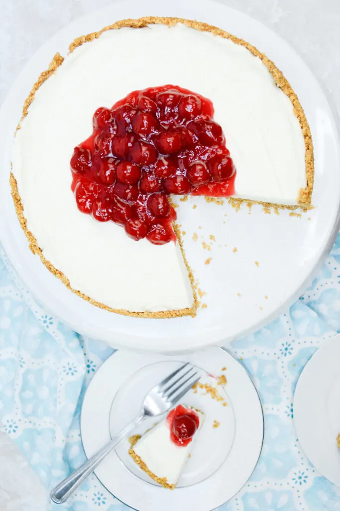 No-Bake Cherry Cheesecake Recipe - Back To My Southern Roots