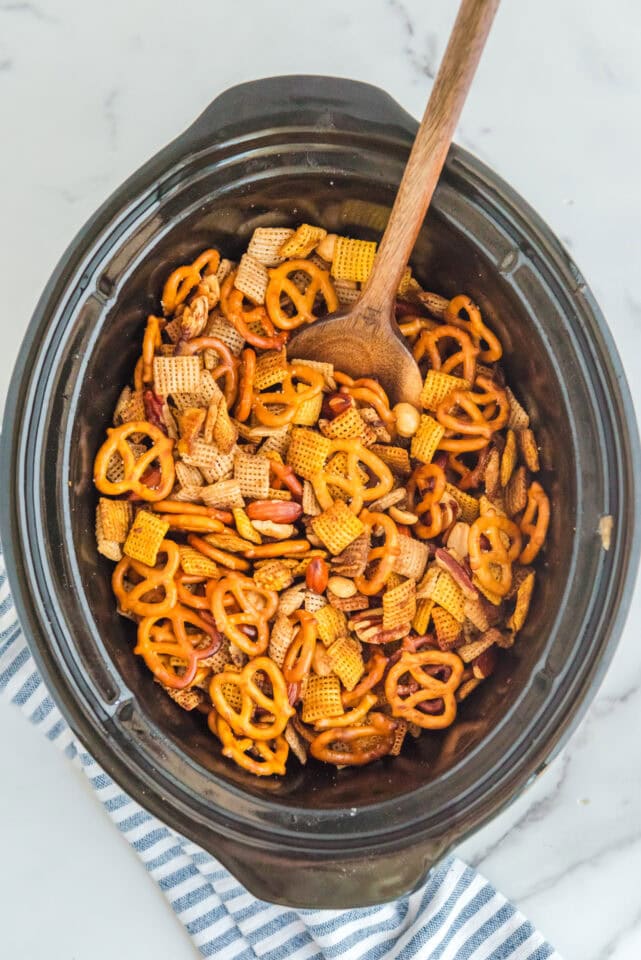 Savory Slow Cooker Chex Mix Recipe - Back To My Southern Roots
