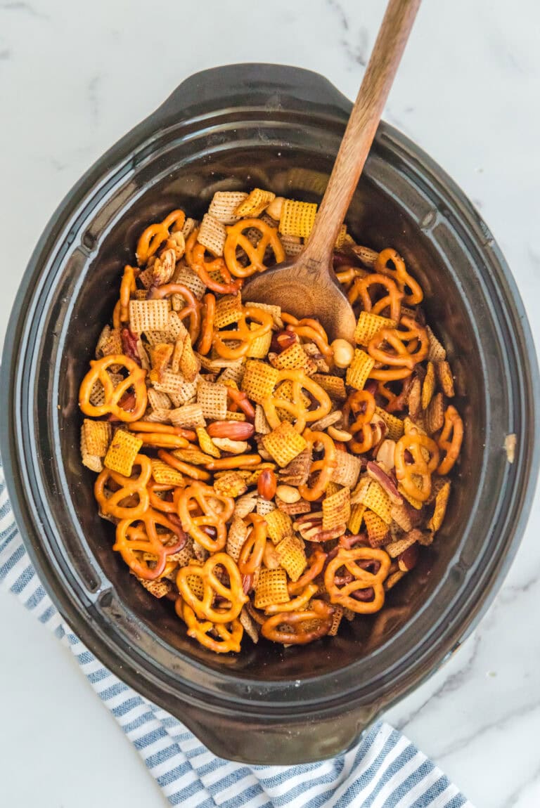 Savory Slow Cooker Chex Mix Recipe - Back To My Southern Roots