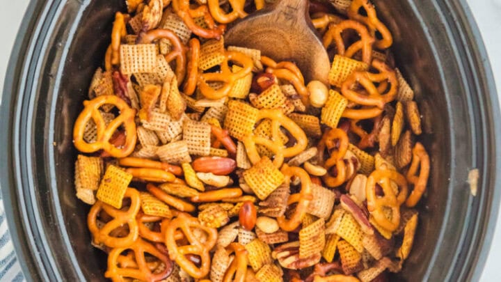 Savory Slow Cooker Christmas Chex Mix Recipe - Back To My Southern Roots