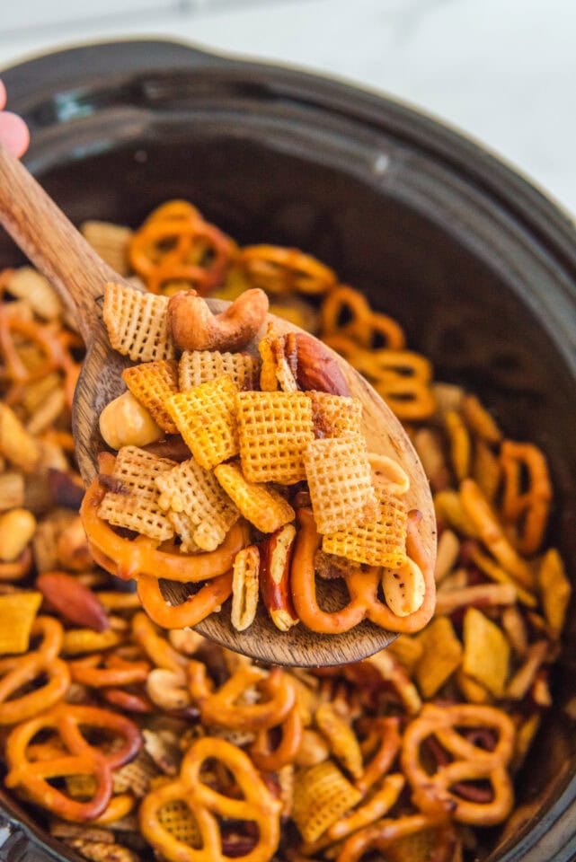 Savory Slow Cooker Chex Mix Recipe - Back To My Southern Roots