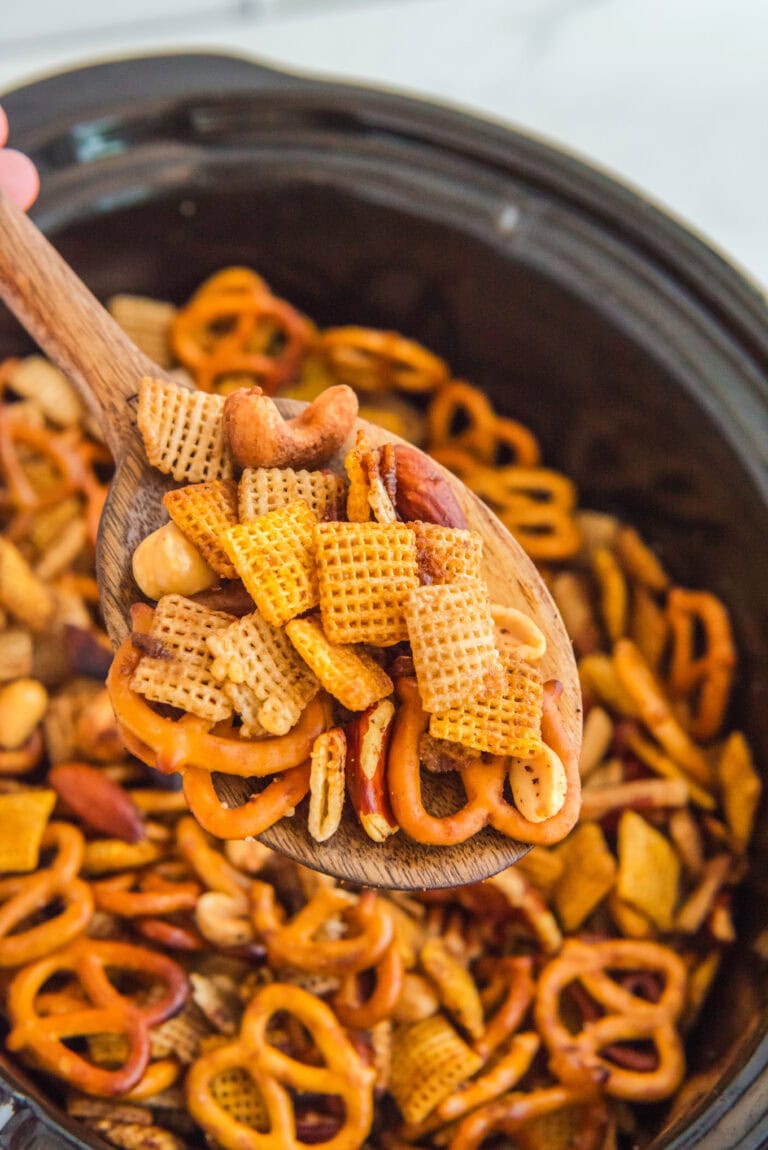 Savory Slow Cooker Chex Mix Recipe - Back To My Southern Roots