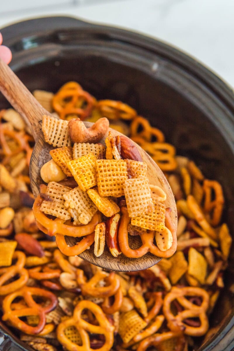 Savory Slow Cooker Chex Mix Recipe - Back To My Southern Roots