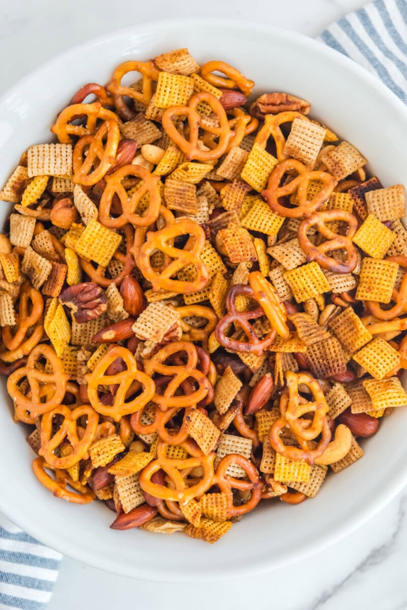 Savory Slow Cooker Chex Mix Recipe - Back To My Southern Roots