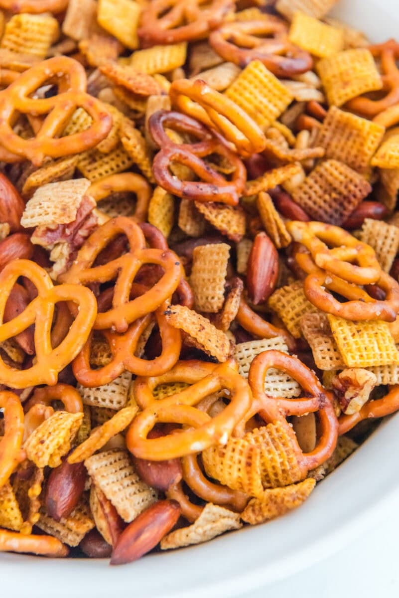 Savory Slow Cooker Chex Mix Recipe - Back To My Southern Roots