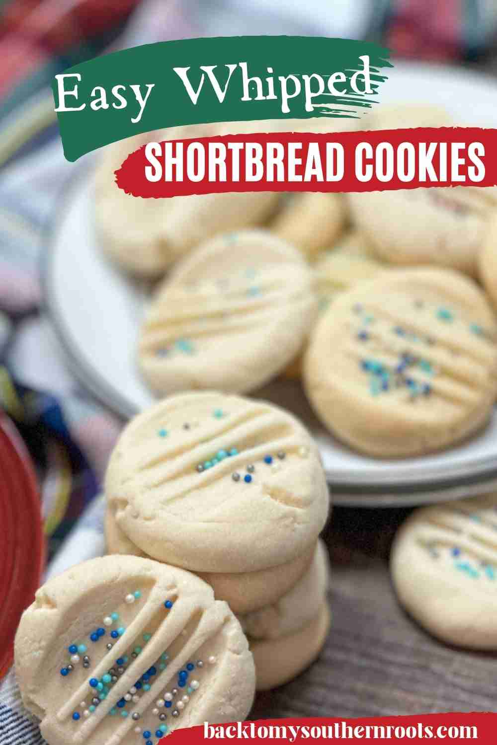 Easy Whipped Shortbread Cookies Recipe - Back To My Southern Roots