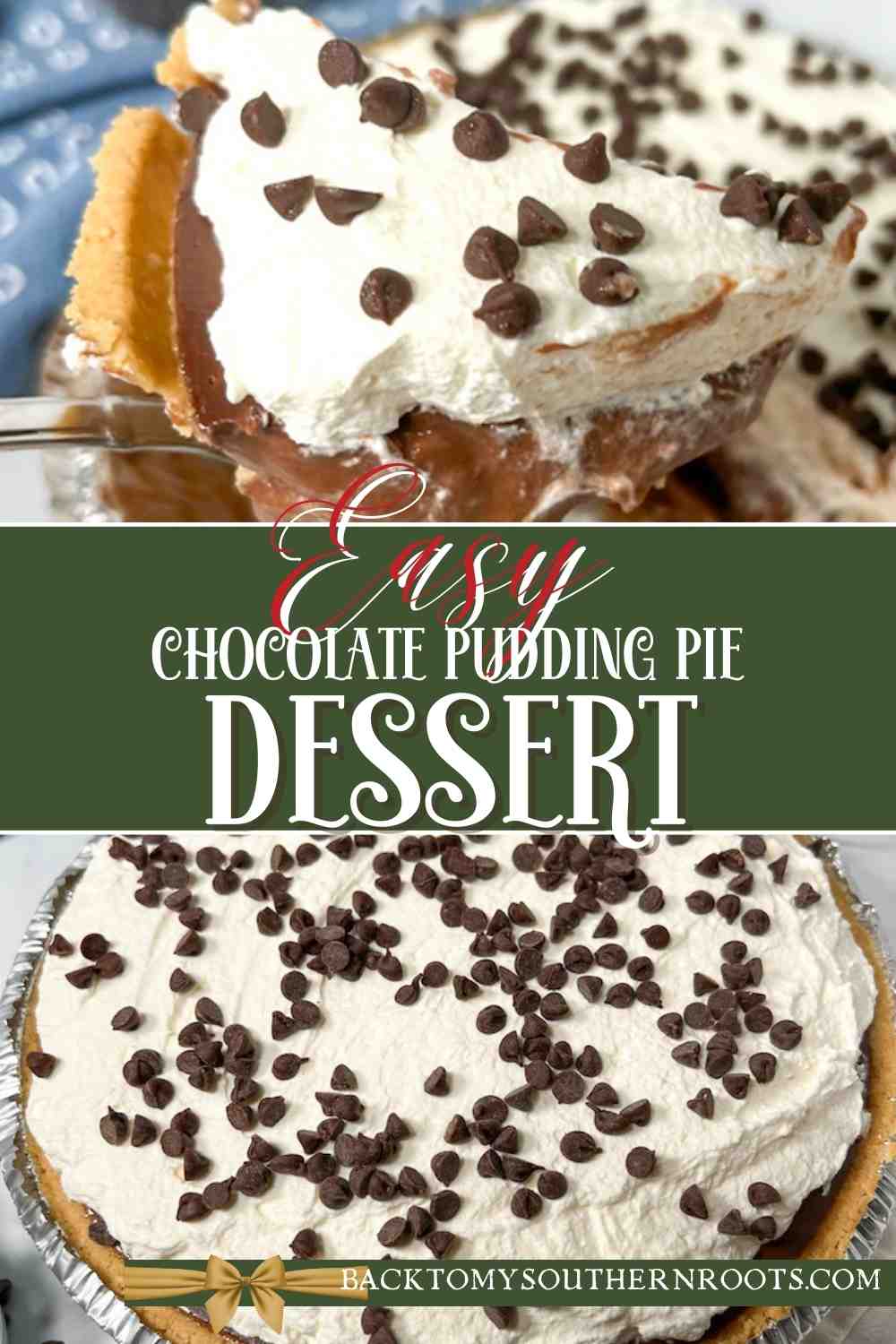 Chocolate Pudding Pie With Graham Cracker Crust Recipe - Back To My ...