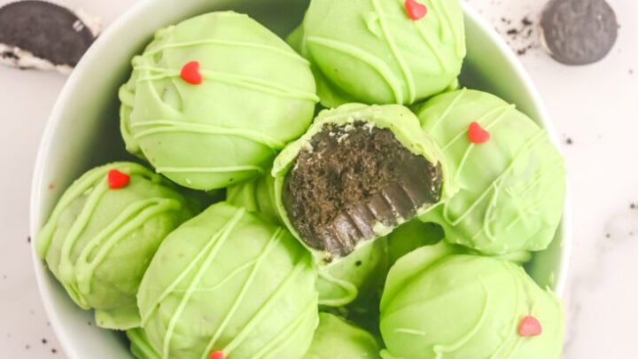 Grinch Oreo Ball Truffles - Back To My Southern Roots