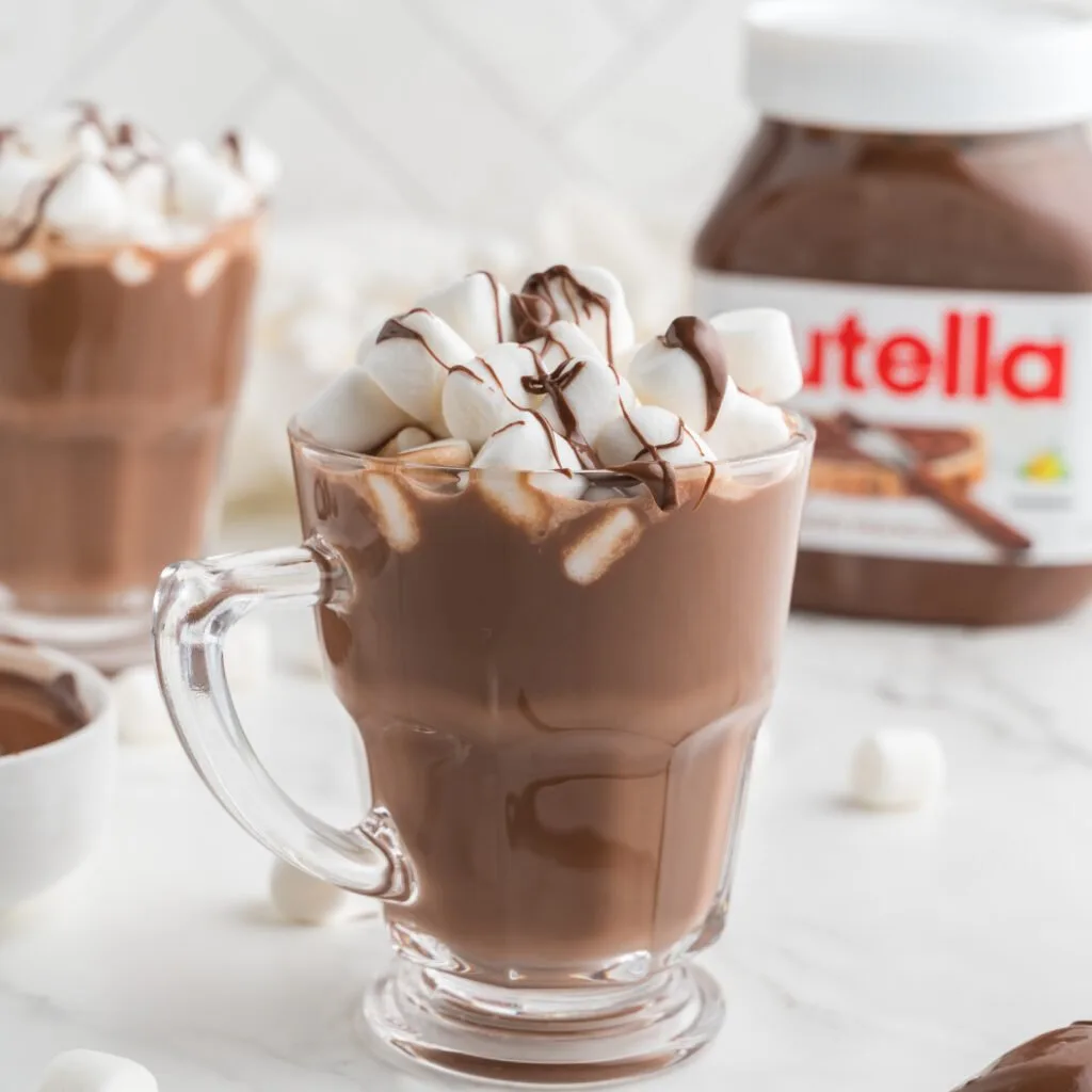 How to Make Creamy Hot Chocolate with Nutella - Back To My Southern Roots