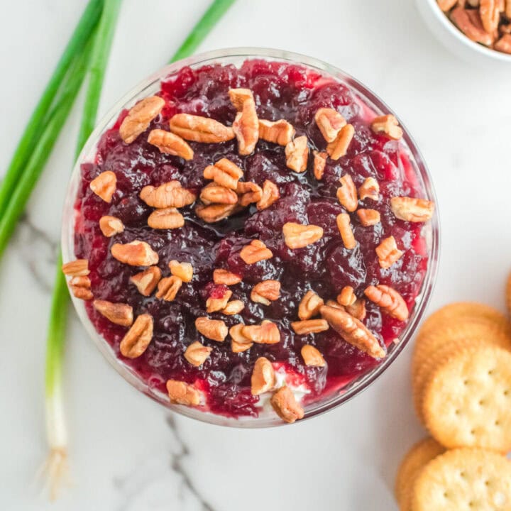 5-Ingredient Cranberry Cream Cheese Dip - Back To My Southern Roots
