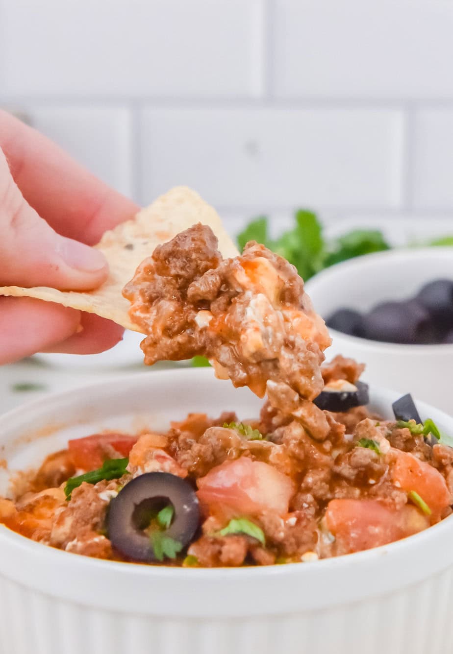 Taco Dip Recipe With Ground Beef - Back To My Southern Roots