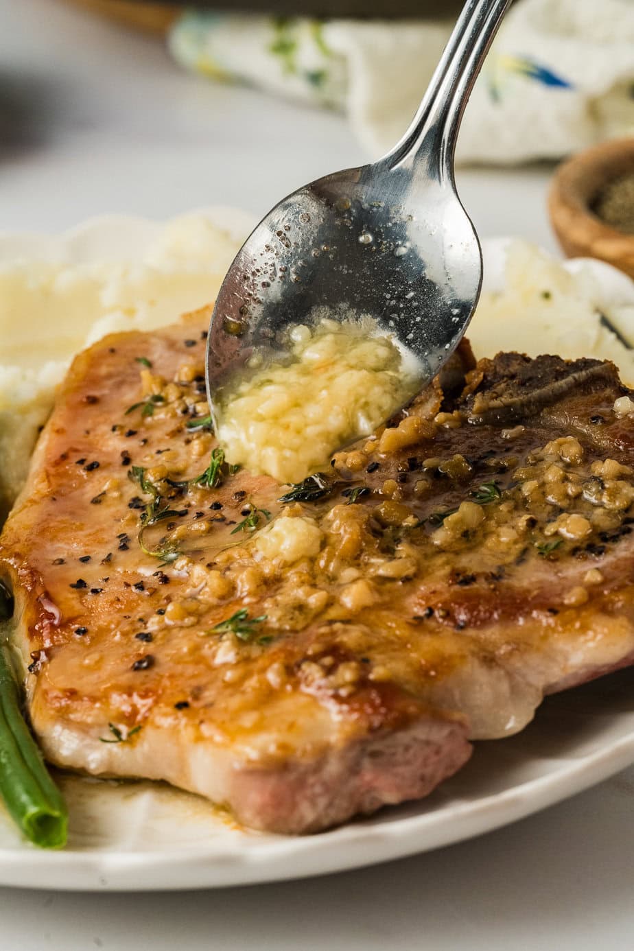 Garlic Butter Pork Chops - Back To My Southern Roots