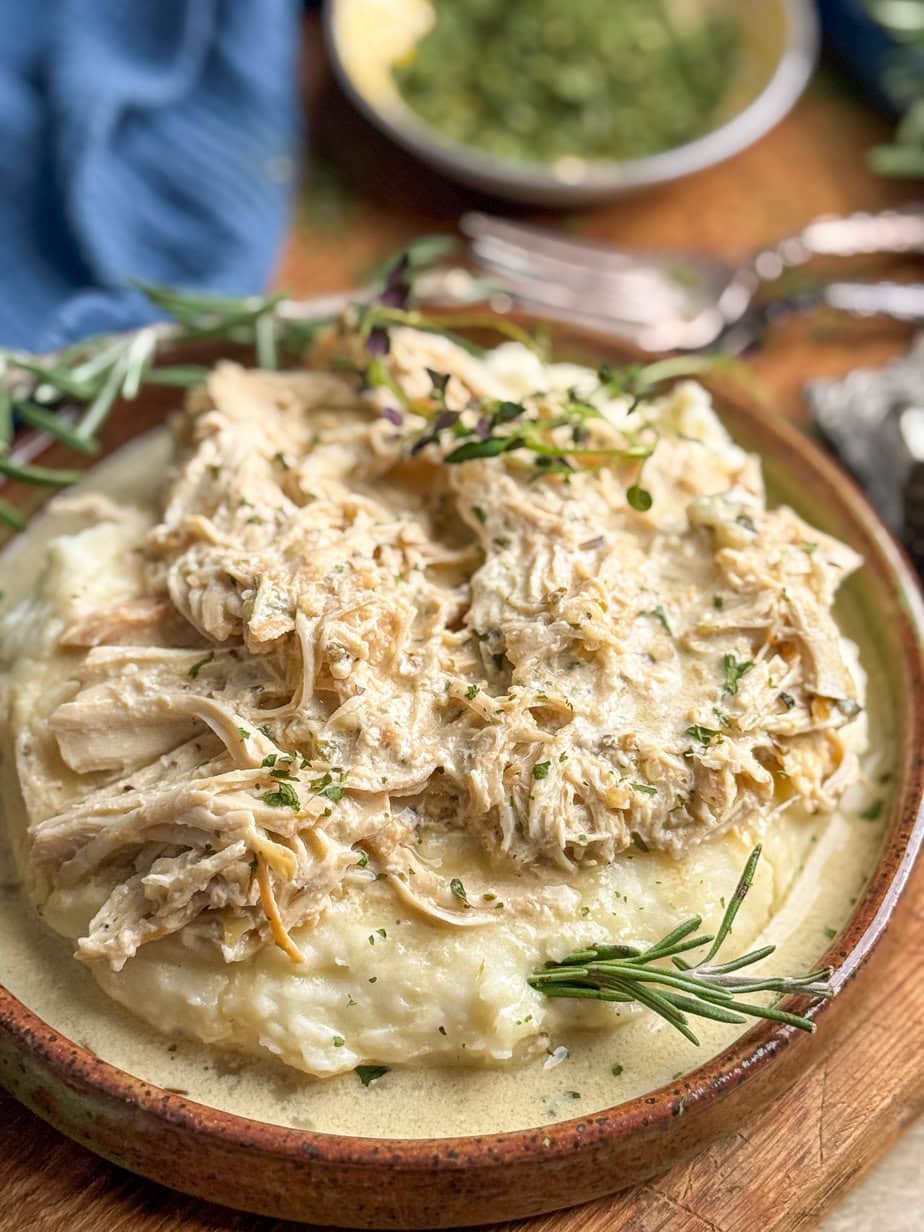 Slow Cooker Creamy Cheesy Chicken - Back To My Southern Roots