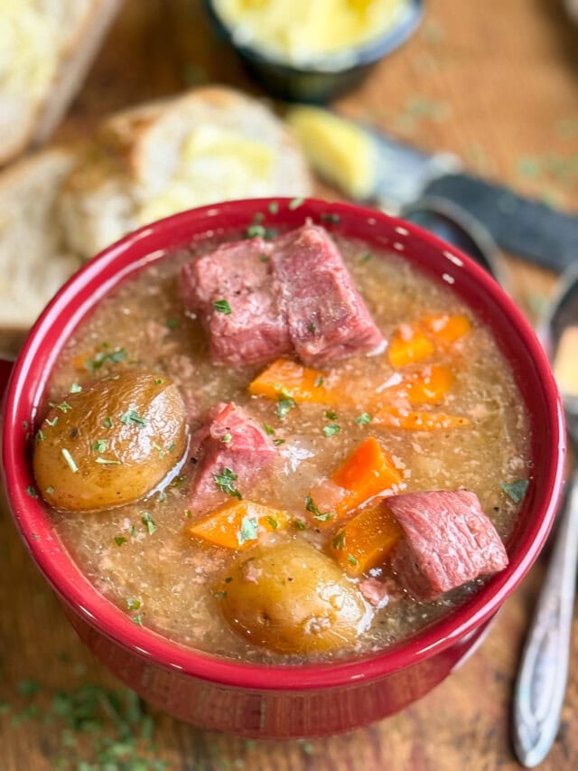 Slow Cooker Corned Beef Hash Soup - Back To My Southern Roots