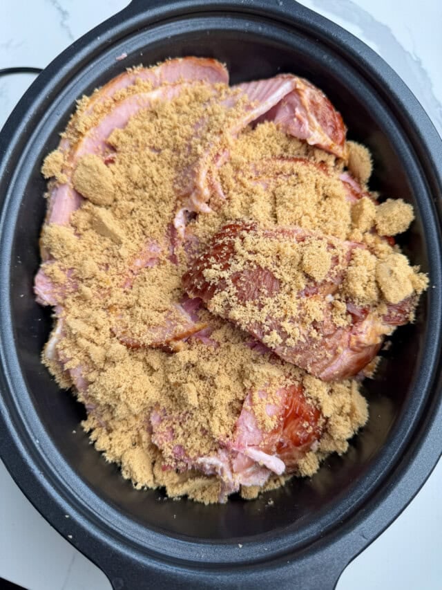 3-Ingredient Slow Cooker Brown Sugar And Pineapple Ham - Back To My ...