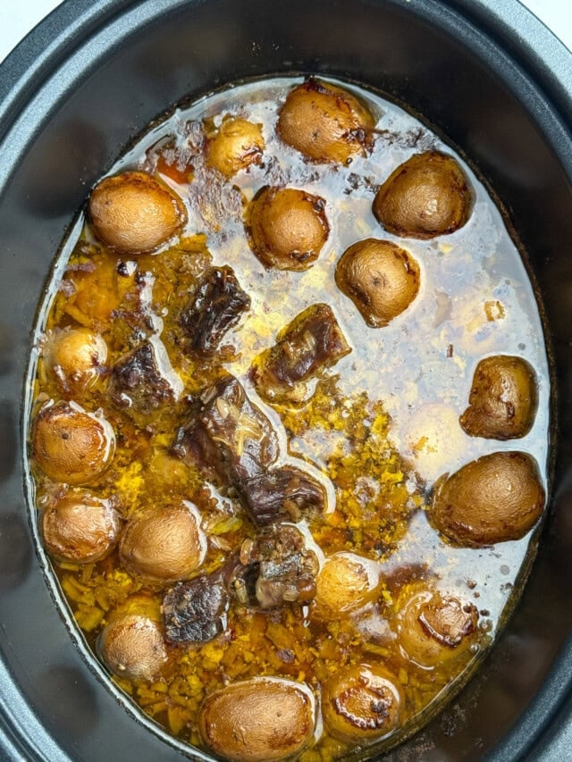 Slow Cooker Garlic Butter Steak and Potatoes Recipe - Back To My ...